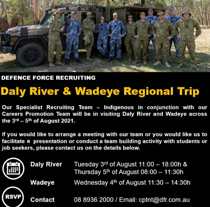 Defence Force Recruiting | West Daly Regional Council